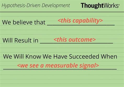 How To Implement Hypothesis Driven Development Thoughtworks Hypothesis Business Analysis