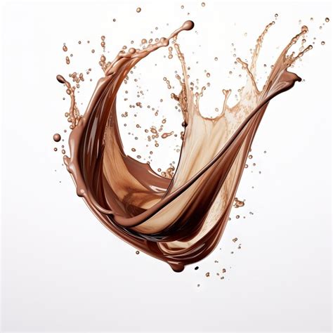 Premium Photo Mocha Splash Isolated On White Background