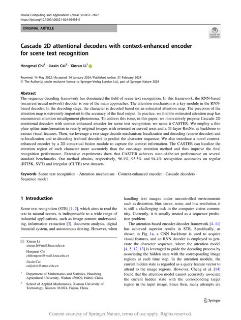 Cascade 2d Attentional Decoders With Context Enhanced Encoder For Scene Text Recognition