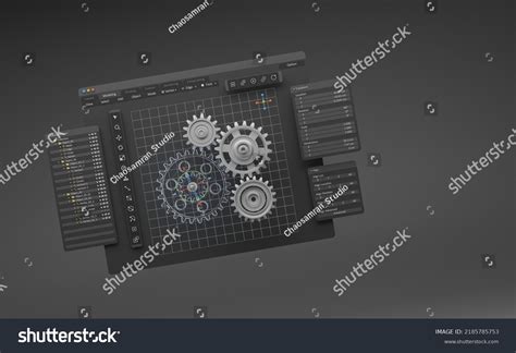 Engineering Designer Design D Cad Software Stock Illustration Shutterstock