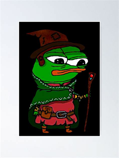 Rare Wizard Pepe Poster By Slav Art Redbubble