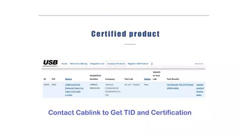 USB IF Certified 101 A Guide For USB Cables