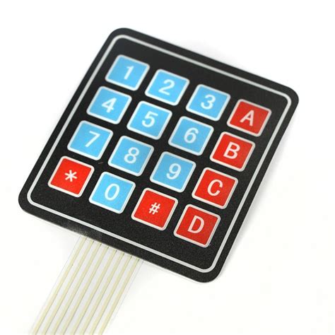 4 4 matrix array matrix keyboard 16 key custom membrane switch keypads