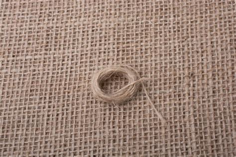 Premium Photo Roll Of Brown Color Linen String