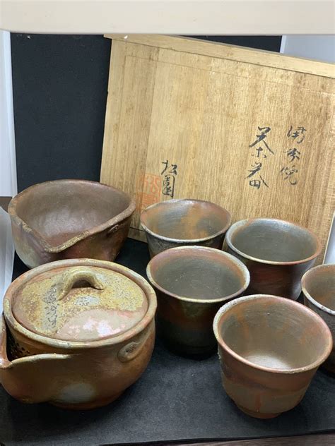 【未使用に近い】備前焼 煎茶道具 器 煎茶 備前 松 松園 茶器 宝瓶 桐箱 食器 焼き物 急須 の落札情報詳細 ヤフオク落札価格情報 オークフリー