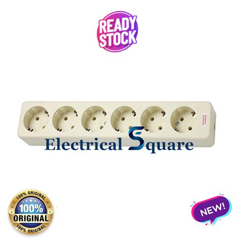 Jual Grosir Stop Kontak Arde Uticon Ob 6 Lubang Putih St 168 Tempat Colokan St168 Socket