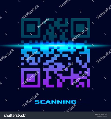 Qr Code Sample Scan Smartphone Modern Stock Vector Royalty Free