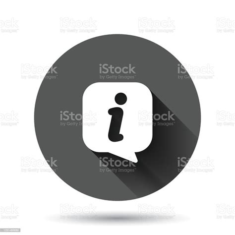 플랫 스타일의 정보 아이콘입니다 Faq는 긴 그림자 효과와 검은 둥근 배경에 벡터 그림을 도와줍니다 헬프 데스크 서클 버튼 비즈니스 개념 검은색에 대한 스톡 벡터 아트 및