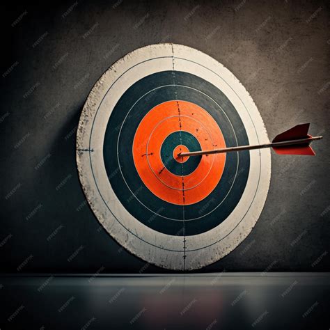 Premium Photo Arrows In The Center Of A Target With A Black