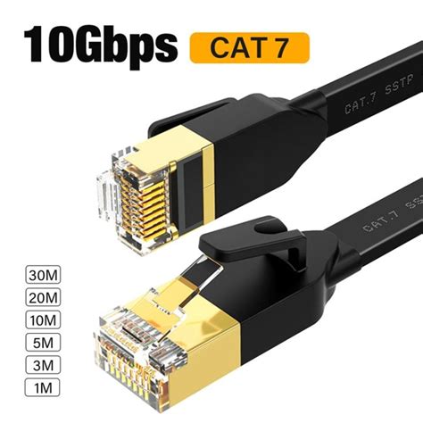 Cat 7 Ethernet Cable Cat7 High Speed Flat Gigabit Stp Rj45 Lan Cable 10gbps Network Cable Patch