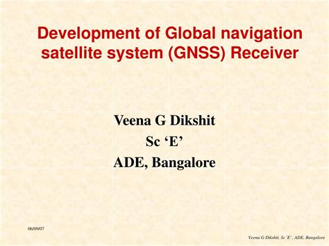 Ppt Development Of Global Navigation Satellite System Gnss Receiver