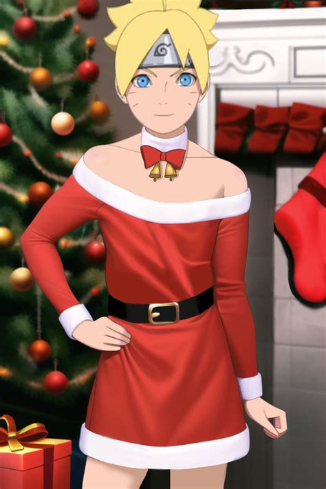 Boruto Crossdressing Christmas 2 By Swapclothes On Deviantart