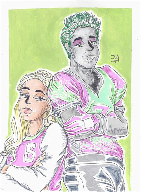 Heres A Drawing Of Zed And Addison From The Movie Zombies Hope You