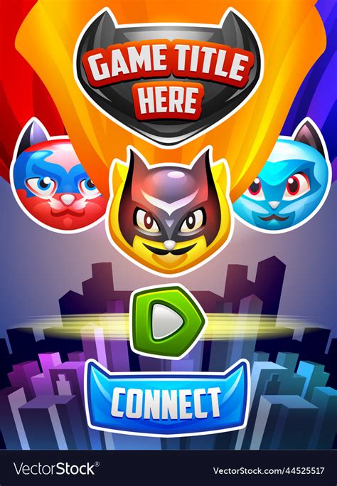 Game Ui Royalty Free Vector Image VectorStock