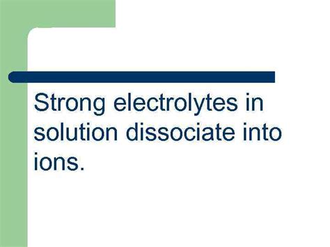 Disperse Systems Forming A Solution Solutions Of Electrolytes
