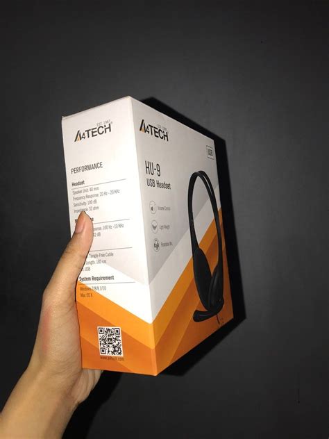 A4Tech HU 9 Omnidirectional Noise Canceling Mic USB Headset Audio Headphones Headsets On