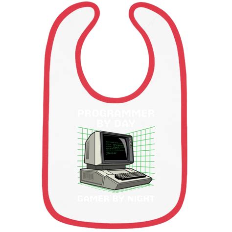 Programmer By Day Gamer By Night Funny It Nerd Geek Bibs Sold By