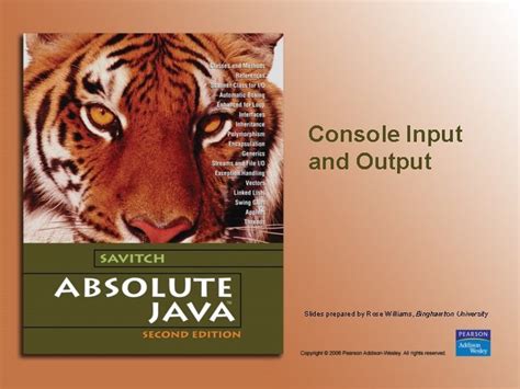 Console Input And Output Slides Prepared By Rose