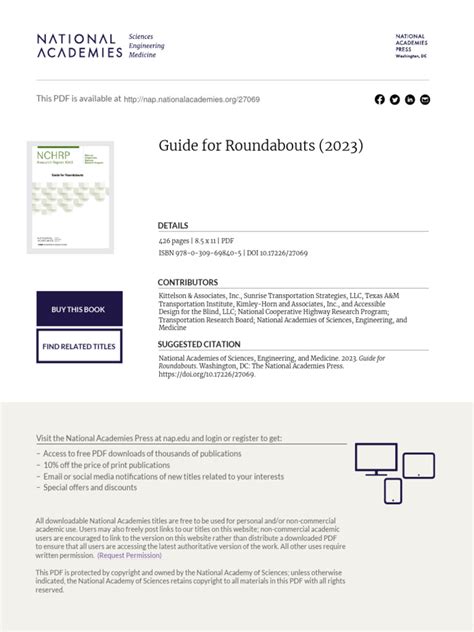 Nchrp Guide For Rouindabout Pdf Traffic Science