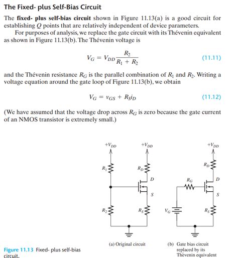 Solved The Fixed Plus Self Bias Circuit The Fixed Plus Chegg Com