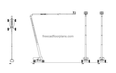 Mobile Elevated Working Platform Mewp Free Cad Drawings