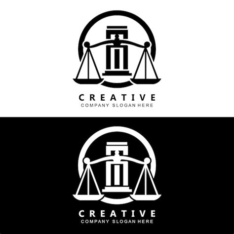 법률 로고는 전당포 브랜드 법률 변호사 금융 기관에 대한 정의 벡터 디자인을 조정합니다 프리미엄 벡터