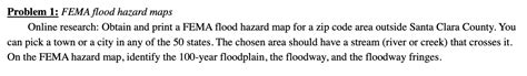 Solved Problem FEMA Flood Hazard Maps Online Research Chegg Com