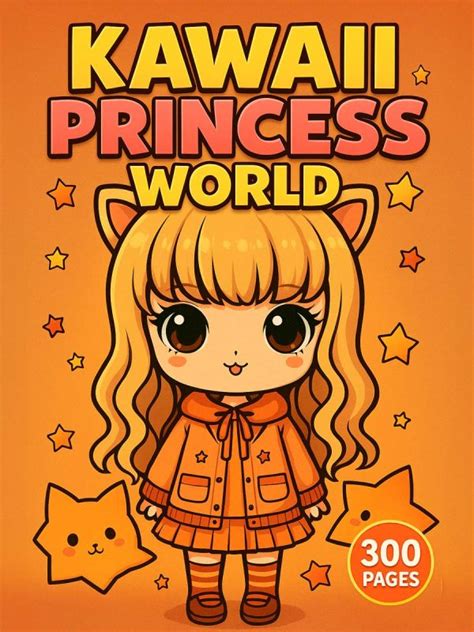 Kawaii Princess World 300 Princess And Cute Girl Pages Coloring Page