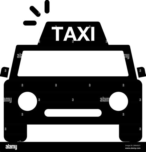 Taxi Silhouette Icon And Pop Icon Editable Vector Stock Vector Image And Art Alamy
