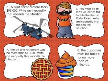 Inequalities Foldable For Interactive Notebook With Lesson Plan Worksheets