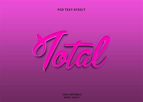 Premium Psd Free Psd Total Text Style Effect