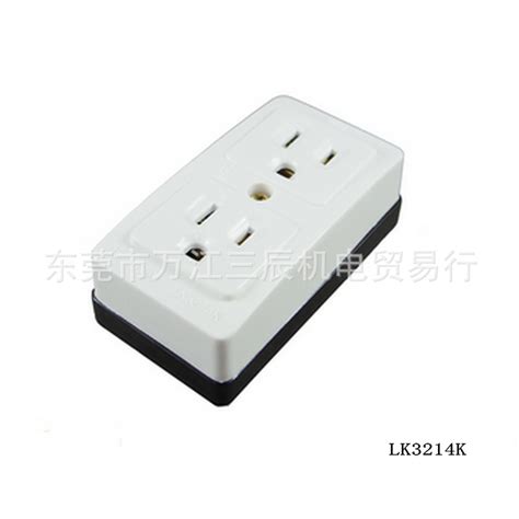台湾隆光LKEW明装双联插座15A排插LK3214K美式排插白色代WK3004W 阿里巴巴