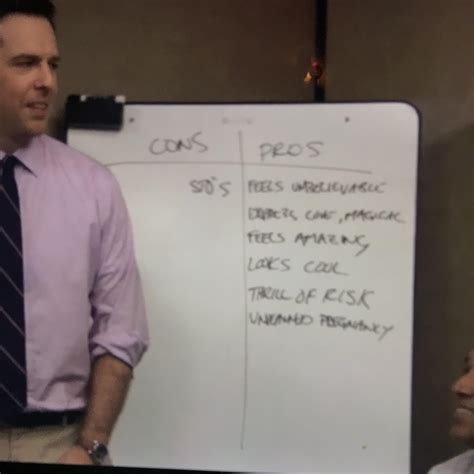 cons and pros list of unprotected sex r dundermifflin
