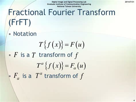 Ppt The Fractional Fourier Transform And Its Applications Powerpoint