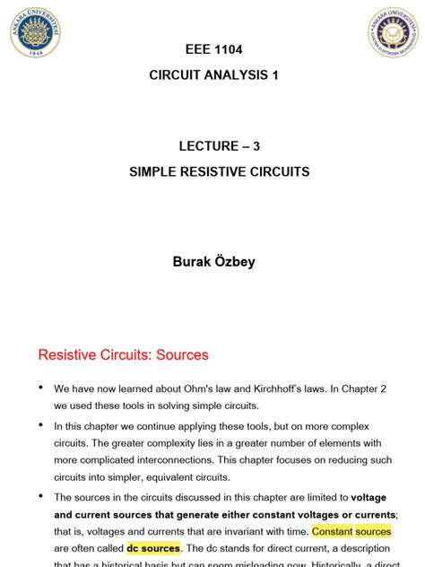 2 Simple Resistive Circuit Pdf Series And Parallel Circuits Electrical Network