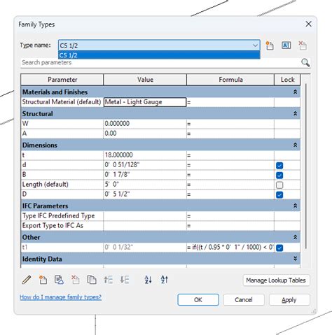 Structural Framing Families Missing Types When Editing Autodesk