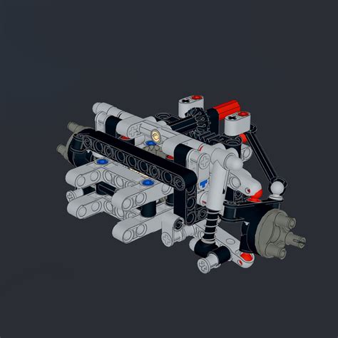 Lego Moc Front Axle For Drift V2 By Fuwlz Rebrickable Build With Lego
