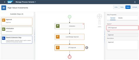 create and configure a process variant sap tutorials