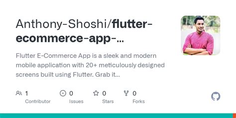 Github Anthony Shoshiflutter Ecommerce App Template Flutter E Commerce App Is A Sleek And