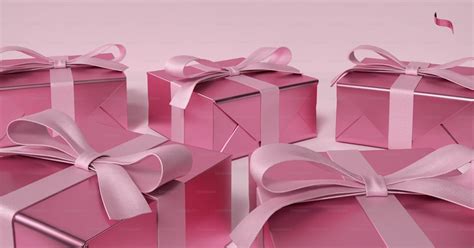 리본이 달린 분홍색 선물 상자 그룹 사진 Unsplash의 선물 이미지