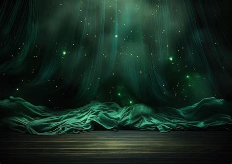 Green Glitter Backdrop Photo In The Style Of Luminous Shadowing