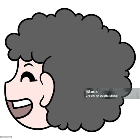 아기 머리 곱슬 머리 아프로 웃는 얼굴 벡터 일러스트 판지 이모티콘 낙서 아이콘 그리기 곱슬 머리에 대한 스톡 벡터 아트 및 기타 이미지 곱슬 머리 귀여운 그리기