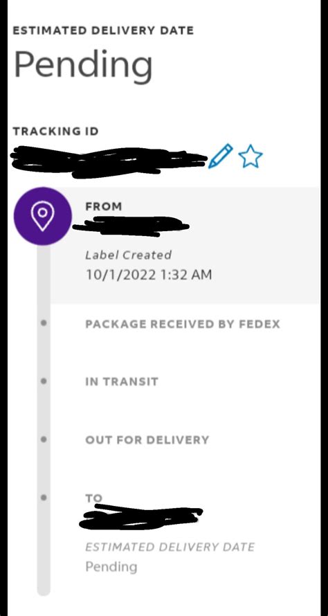 my package from ebay has been stuck on this pending screen for almost