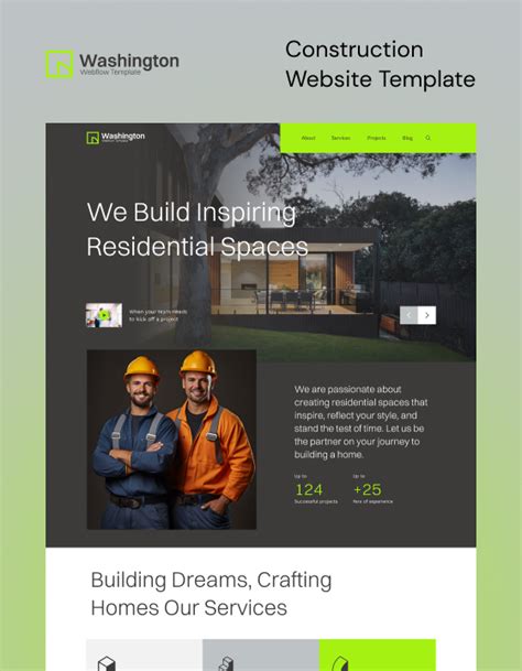 washington construct construction html5 responsive website template