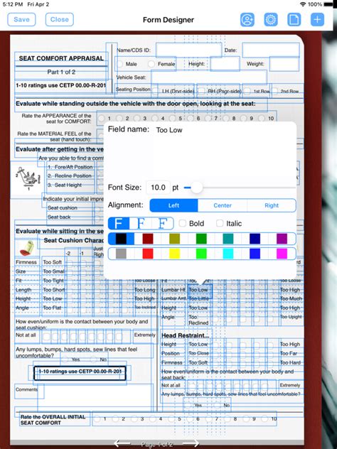 creating a scale with checkboxes and text labels