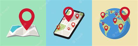 Premium Vector Smartphone Mobile Gps Navigation Vector Illustration