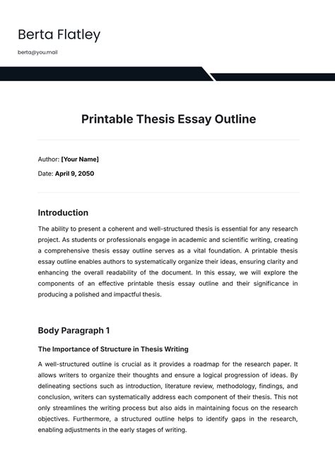 Free Mla Format Essay Template To Edit Online