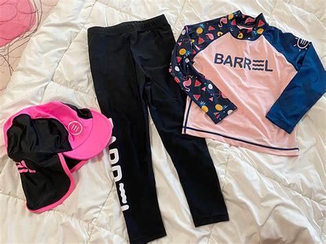 배럴 키즈 래쉬가드 세트medium 상하의 수영모자 유아용의류 중고나라