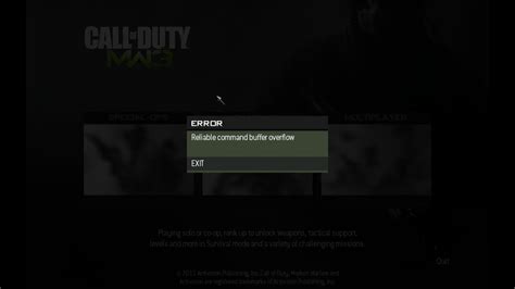 How To Fixreliable Command Buffer Overflow In Modern Warface 3 Youtube