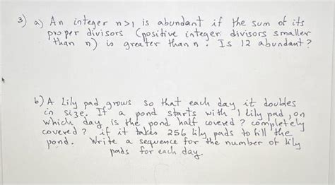 Solved A An Integer N1 Is Abundant If The Sum Of Its